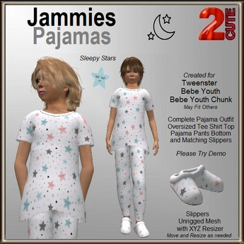 Second Life Marketplace - Jammies [2cute] Sleepy Stars